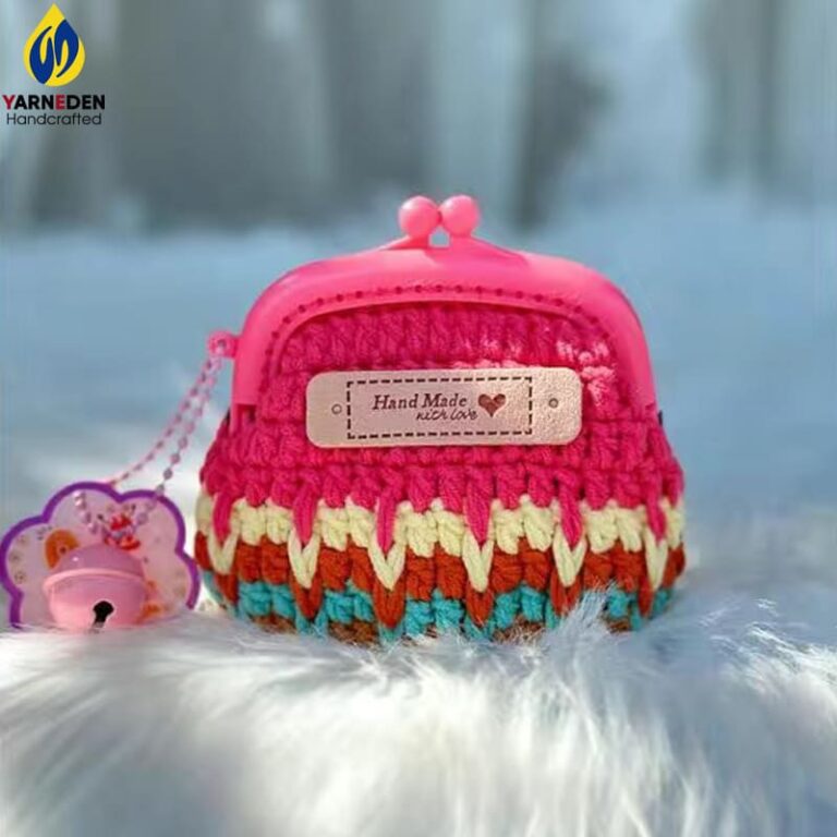 Colorful mini coin purse by handcrafted YEG089 - YarnEden Handmade ...